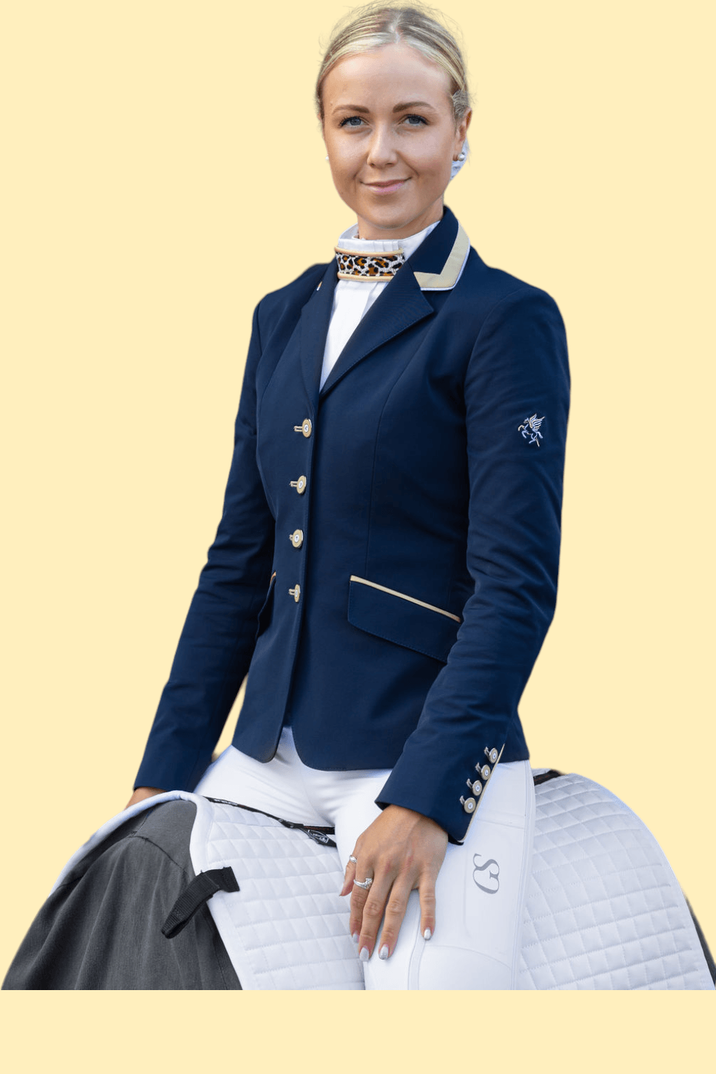 Ladies Charlotte Short Jacket, Navy & Copper – Flying Changes